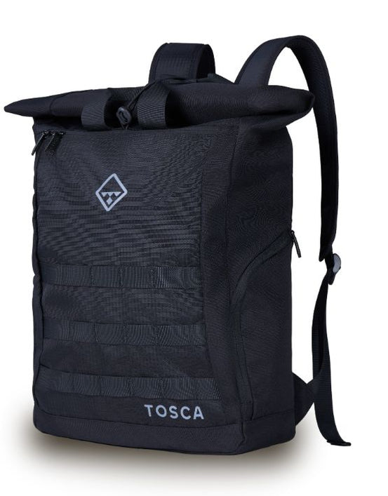 Black Roll Top Backpack