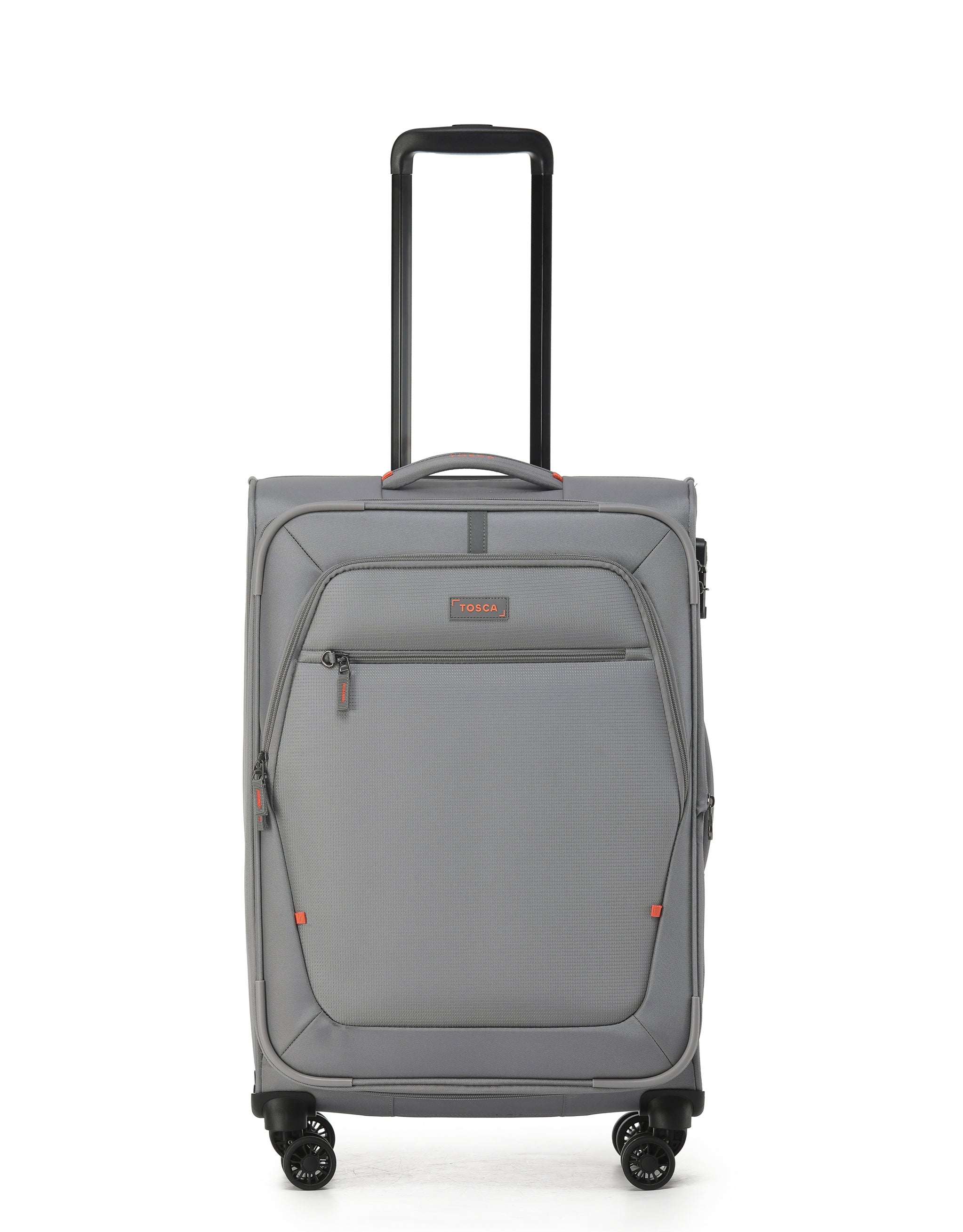 Luna-Lite 65cm Small Expandable Soft Suitcase - Grey