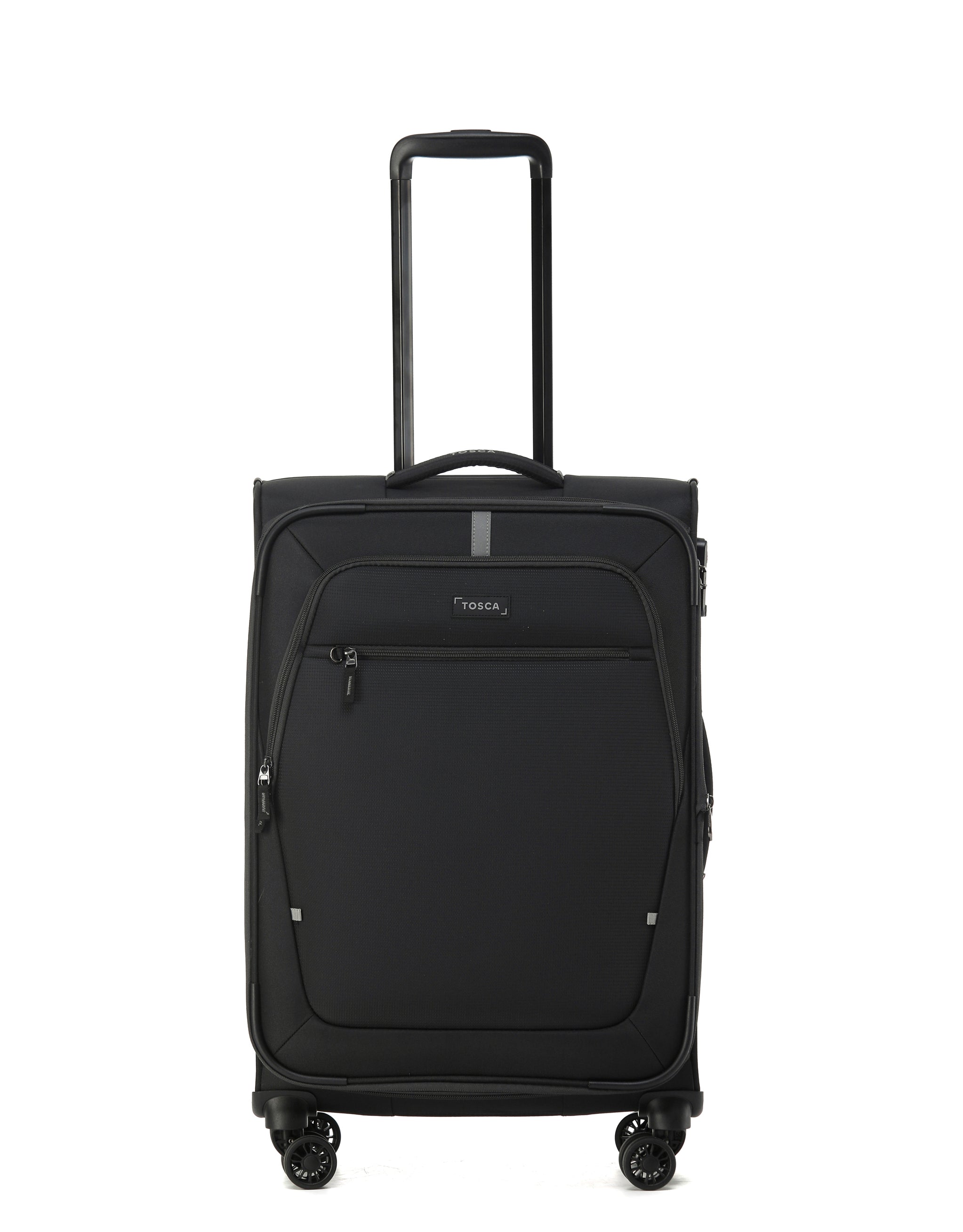Luna-Lite 65cm Medium Expandable Soft Suitcase - Black