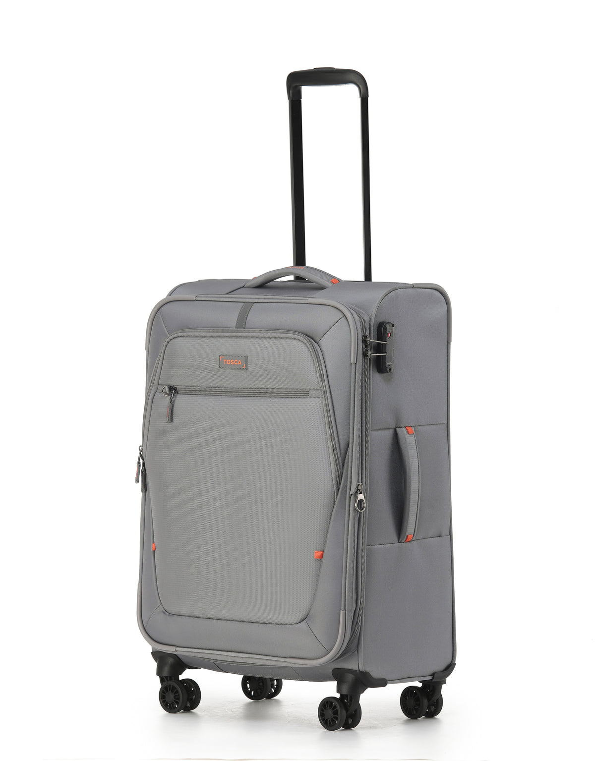 Luna-Lite 65cm Small Expandable Soft Suitcase - Grey