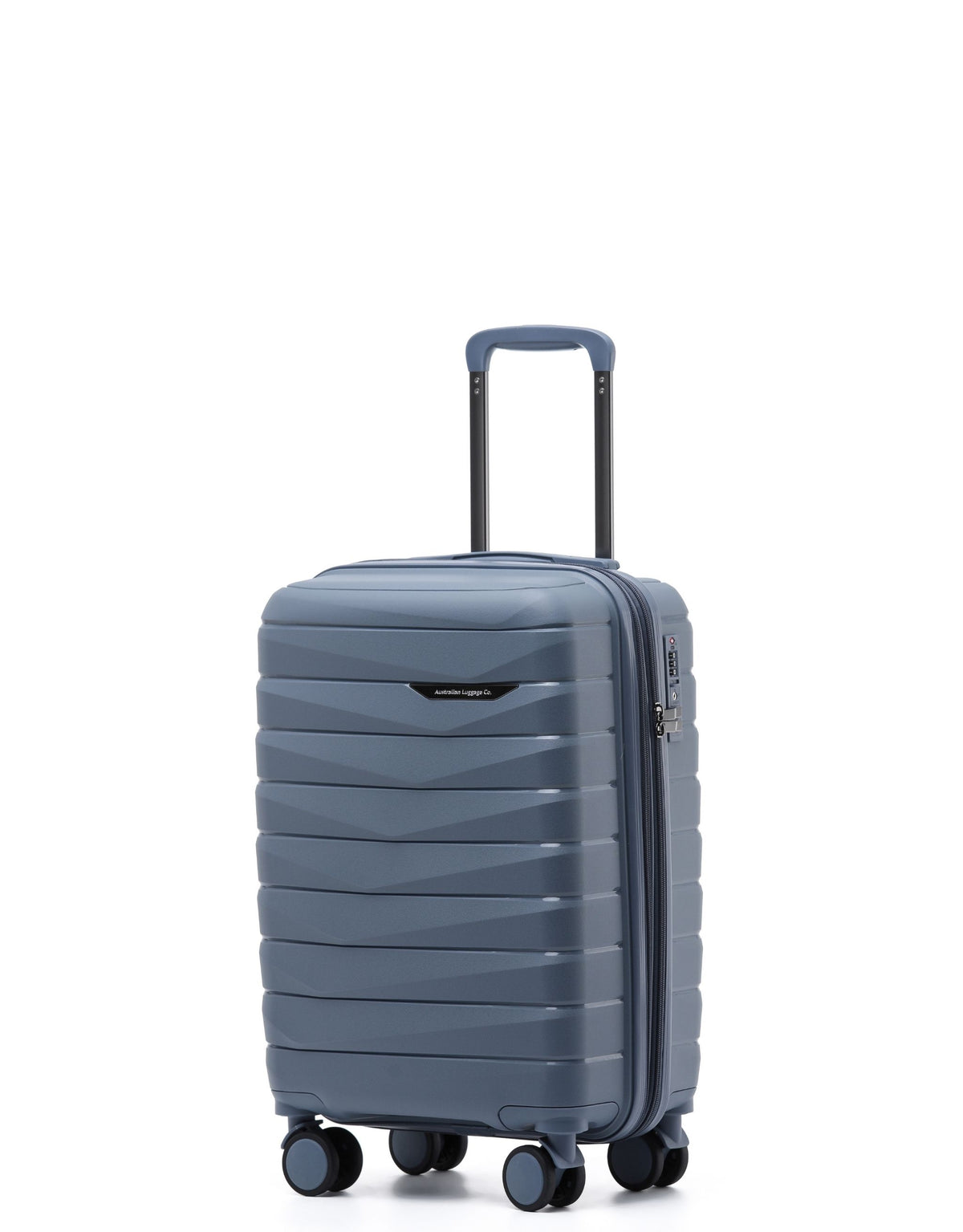 Aus Luggage Pilot 55cm Small Carry-On Hard Slate Suitcase