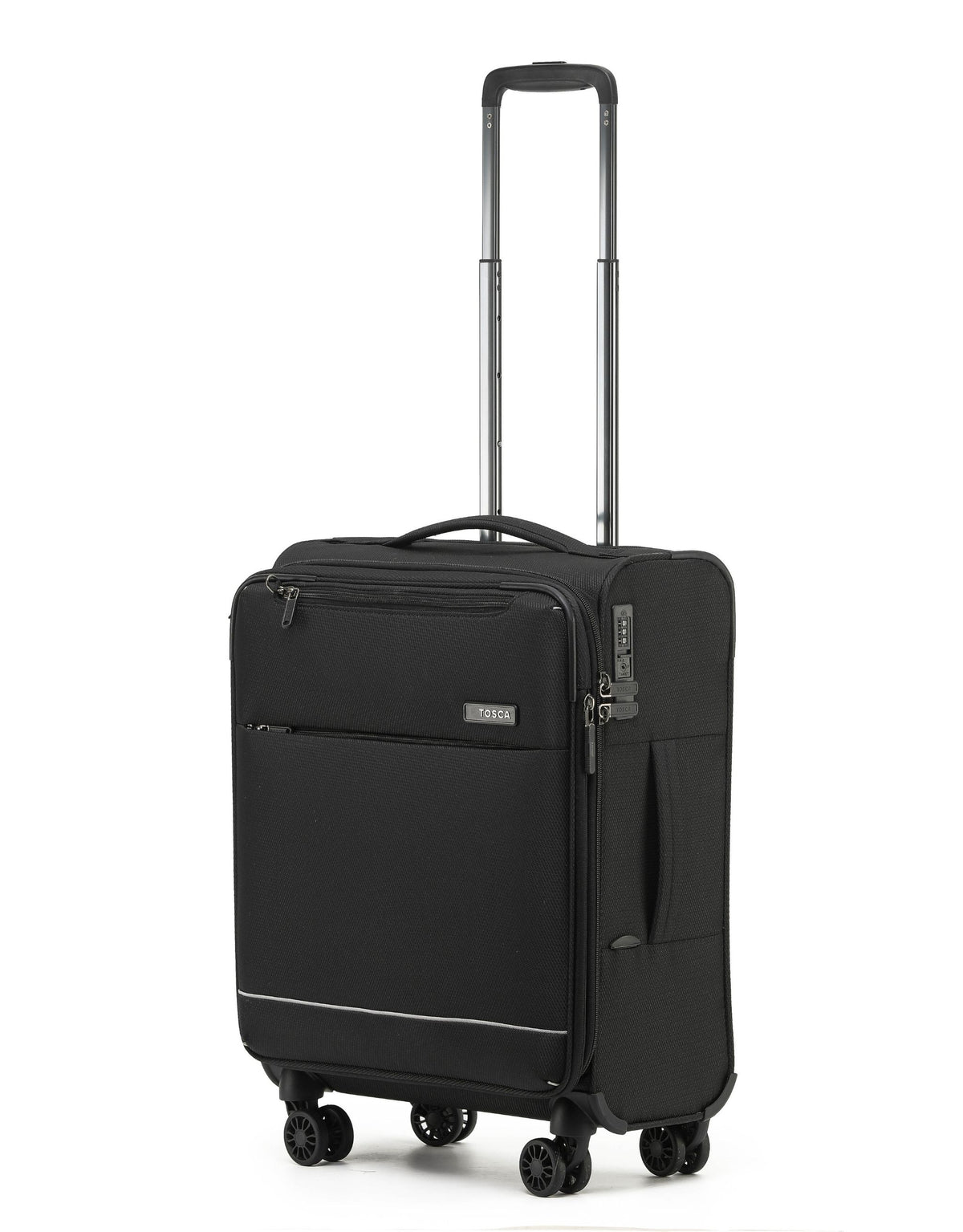 So Lite 54cm Small Carry-On Expandable Soft Black Suitcase