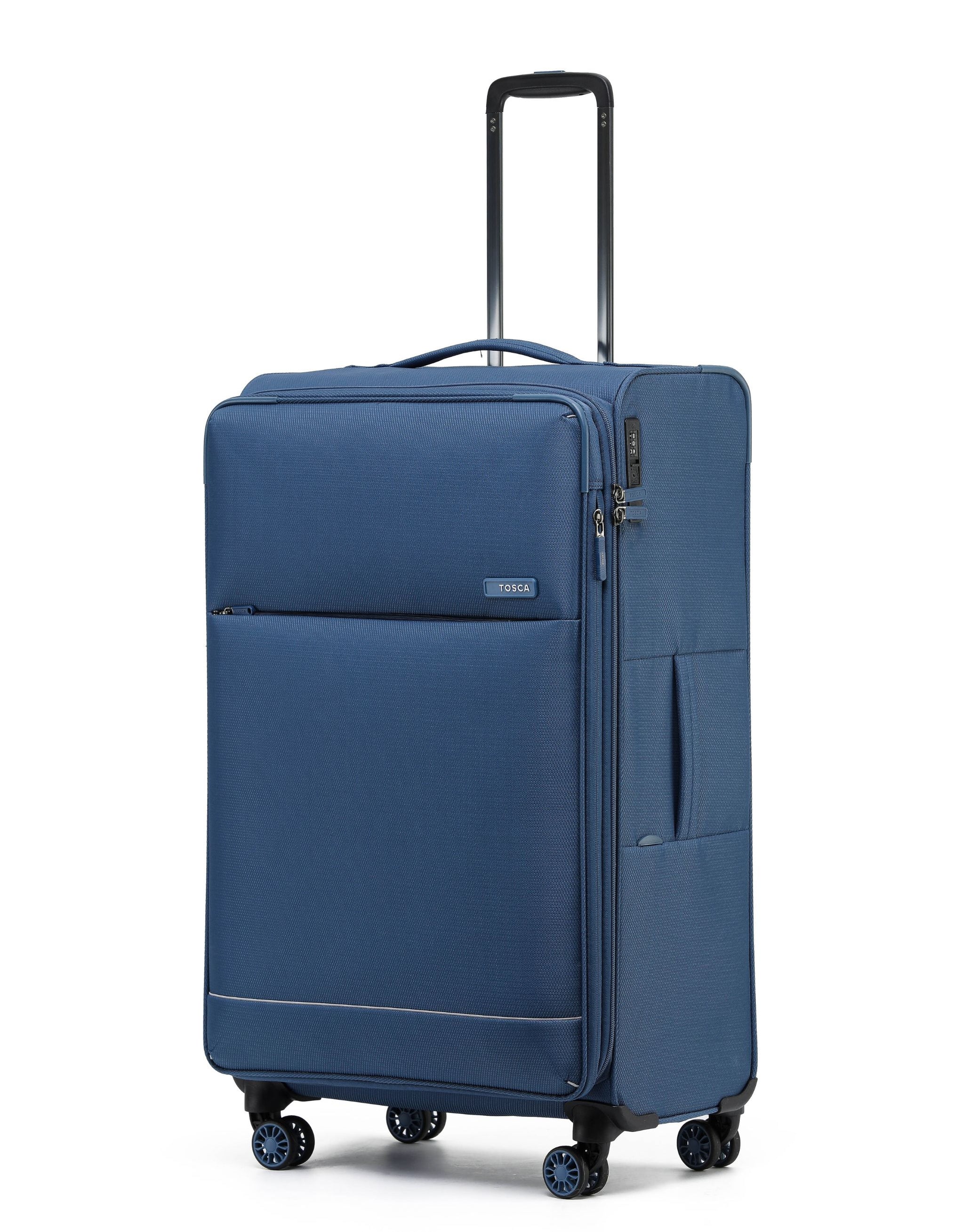 So Lite 79cm Large Expandable Soft Blue Suitcase
