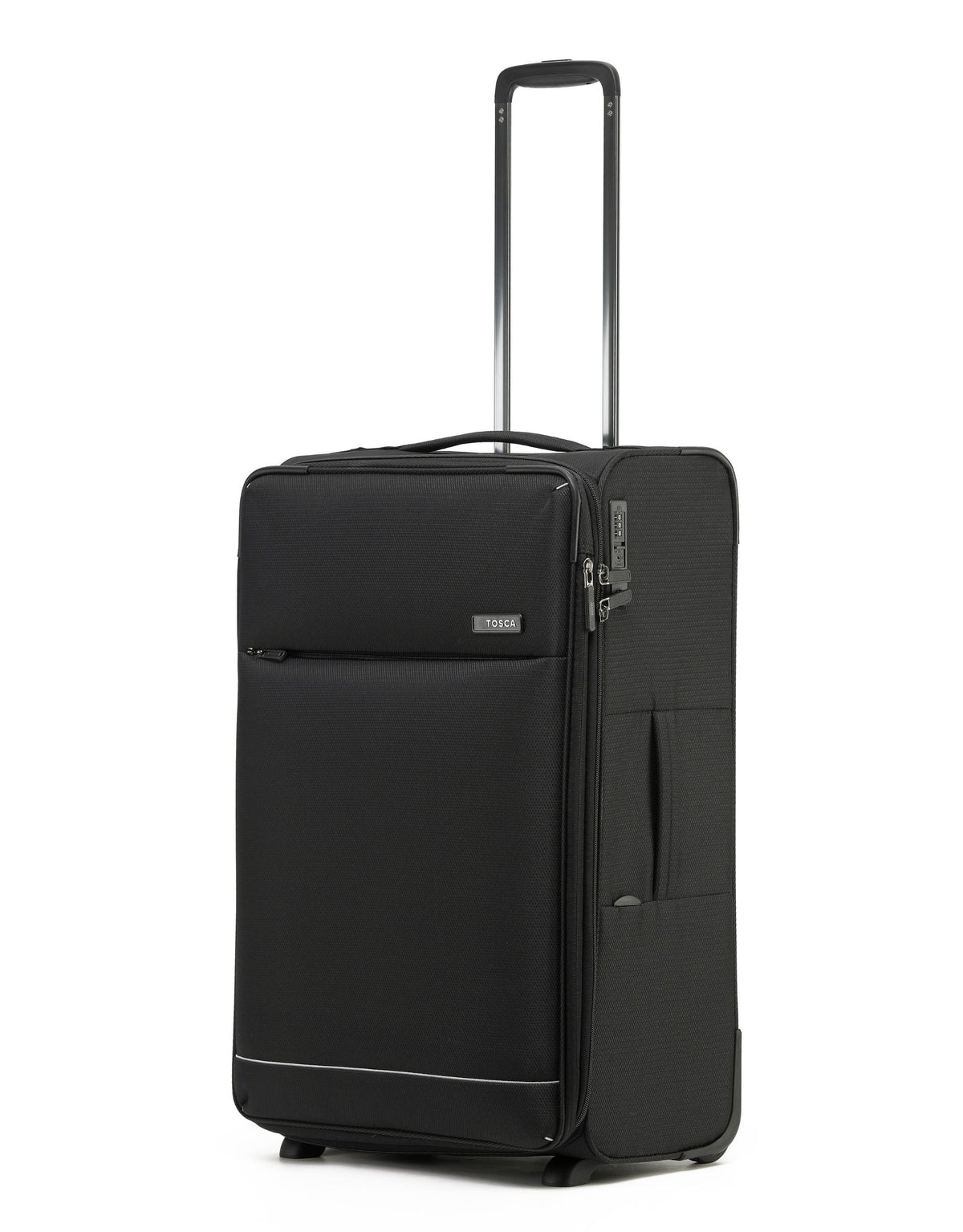 So Lite 67cm Medium Expandable Soft 2-Wheel Black Suitcase