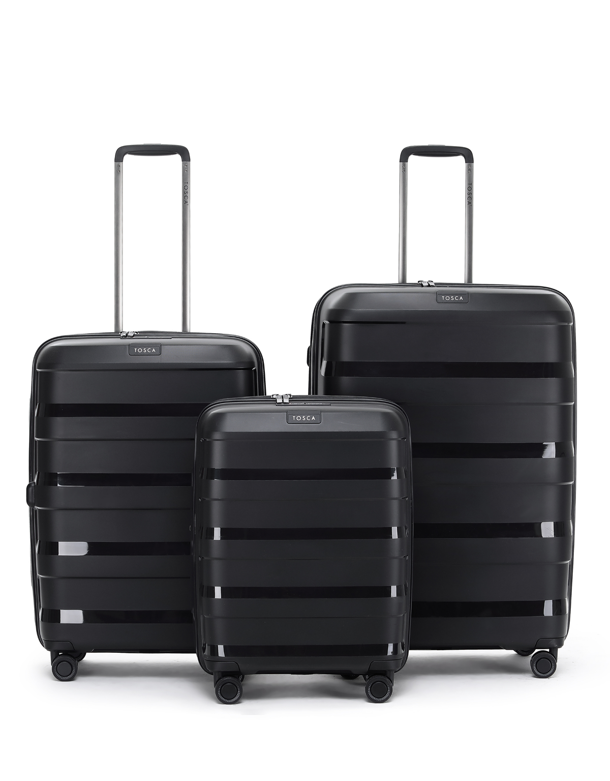 Comet Hard Suitcase 3 Piece Set - Black