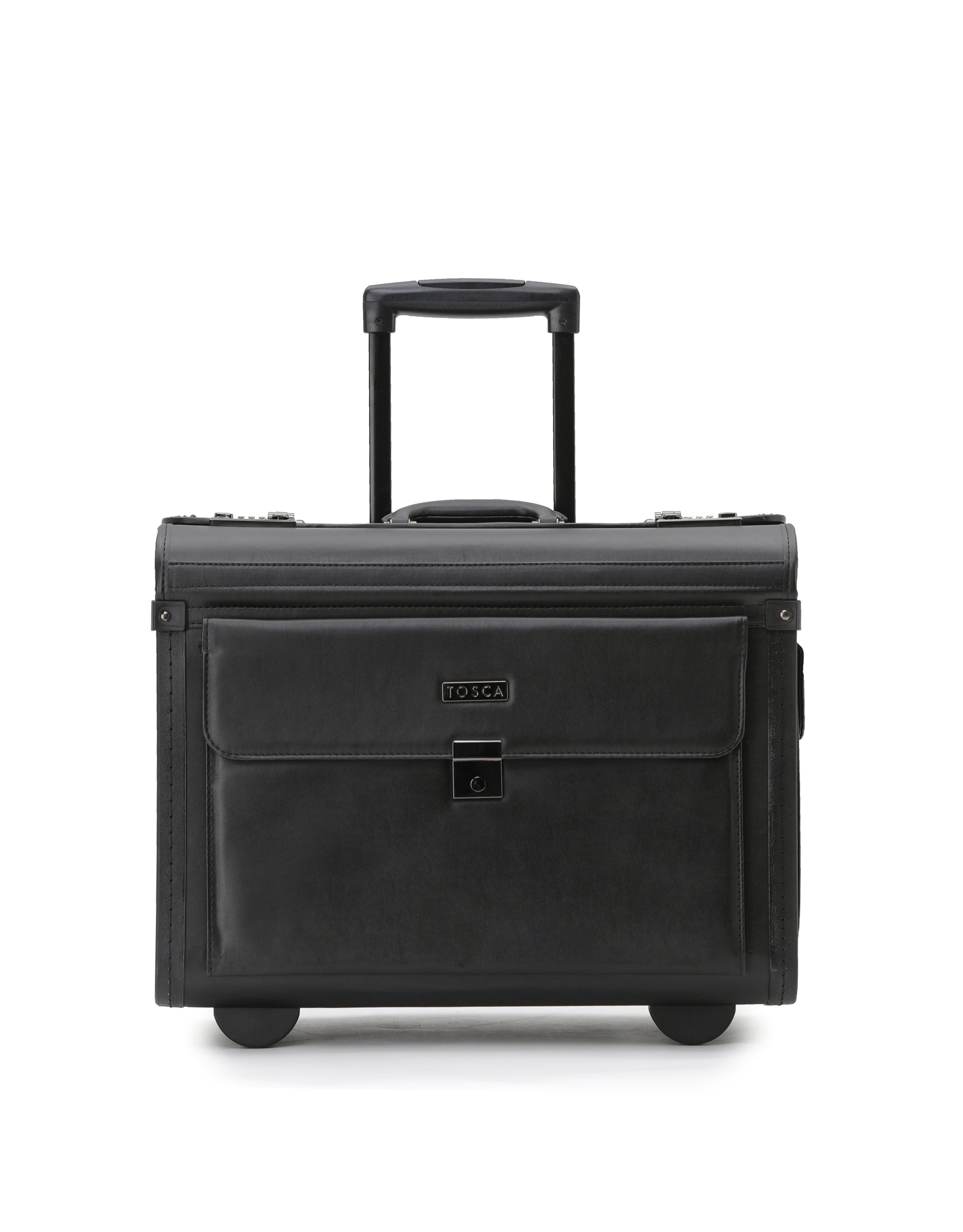 Pilots Black PU Leather Hard Business Case