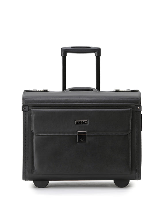 Pilots Black PU Leather Hard Business Case