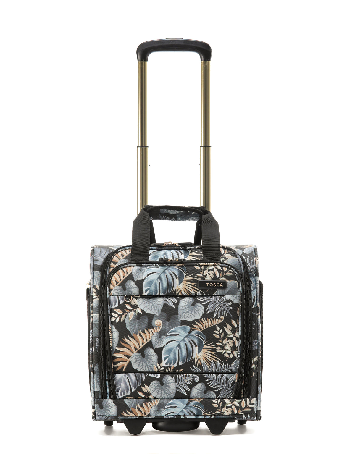 So Lite 38cm Small Under Seat Carry-On Expandable Soft Leopard Suitcase