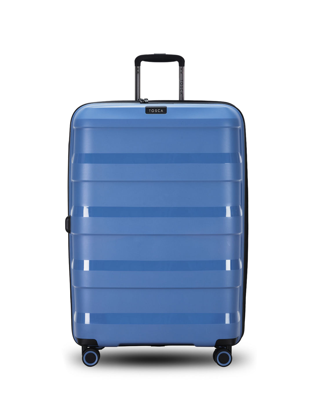 Comet 78cm Large Expandable Hard Infinity Blue Suitcase